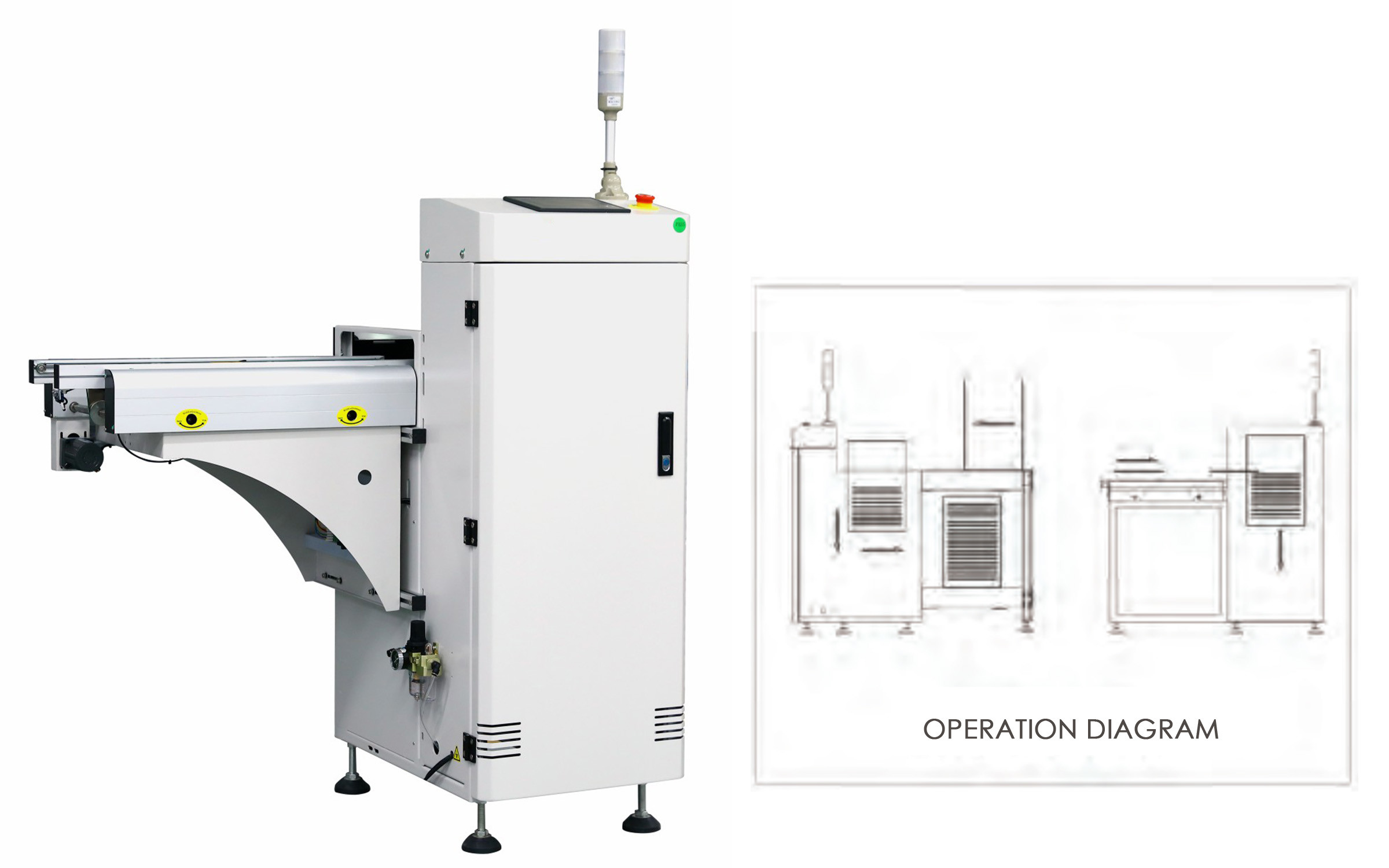 L Type SMT Magazine PCB Loader And Unloader SMT Link Conveyors